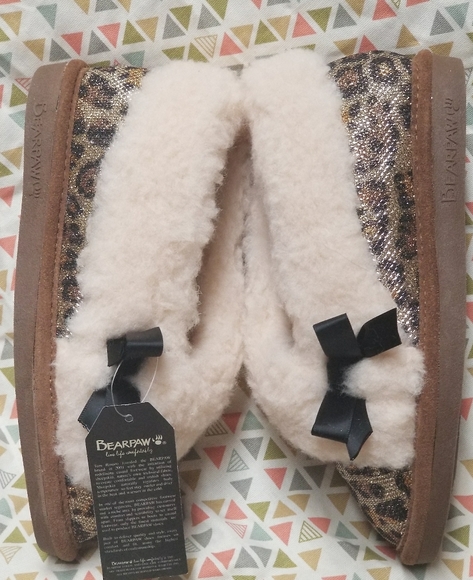BearPaw | Shoes | Bearpaw Fur Lined Cheetah Slippers | Poshmark